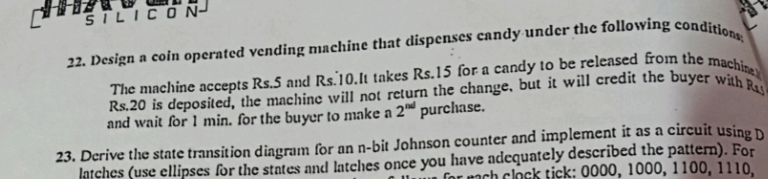 Solved Design a coin operated vending machine that dispenses | Chegg.com