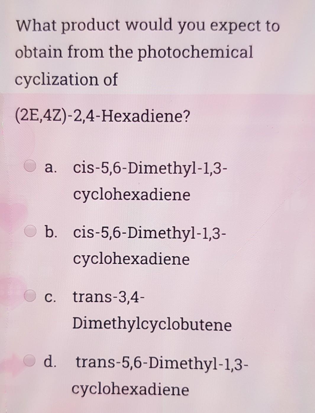 Solved What product would you expect to obtain from the | Chegg.com