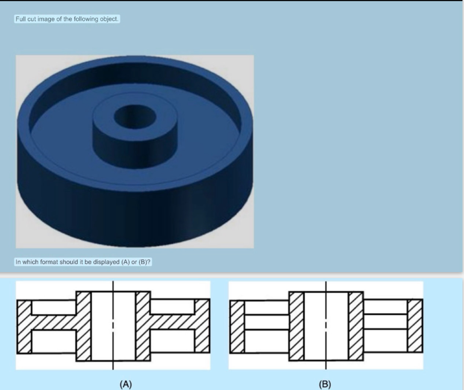 Solved Full cut image of the following object.In ahoch | Chegg.com