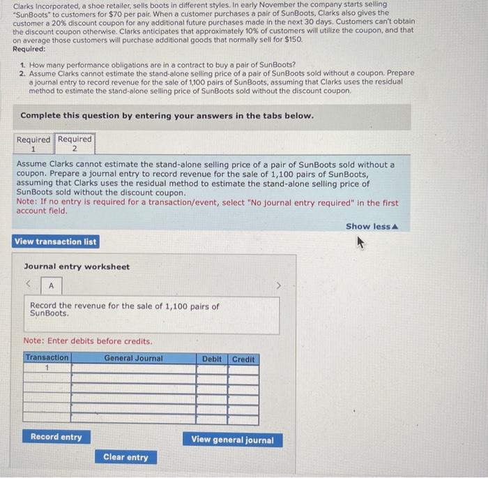 Solved Exercise 6 6 Algo Performance Obligations Customer