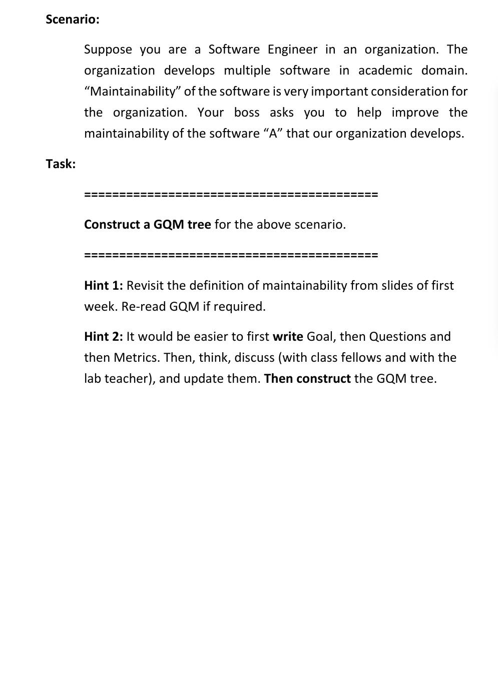 Solved Scenario: Suppose you are a Software Engineer in an | Chegg.com