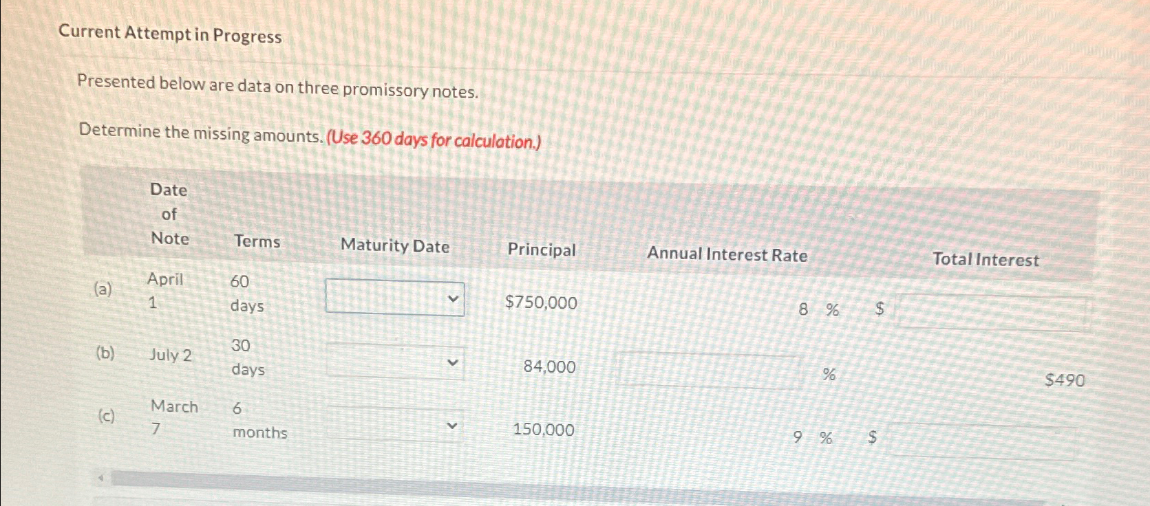 Solved Current Attempt in ProgressPresented below are data | Chegg.com