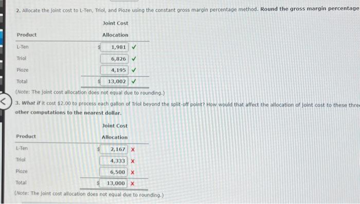 Solved Allocating Joint Costs Using the Constant Gross | Chegg.com