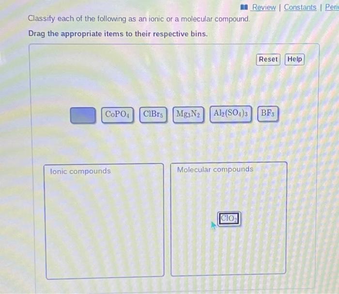 Solved Classify each of the following as an ionic or a | Chegg.com