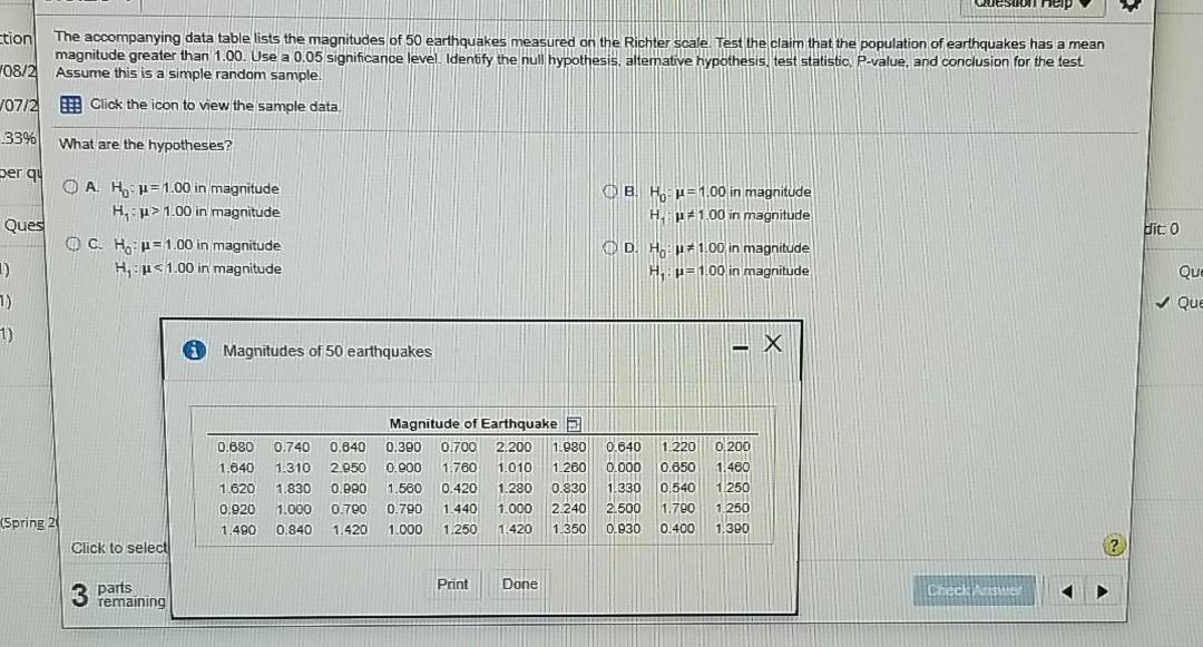 Solved ction The accompanying data table lists the | Chegg.com