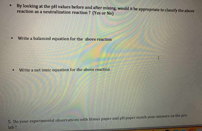 Solved 1. Summarize your results from parts 1-4 in the | Chegg.com
