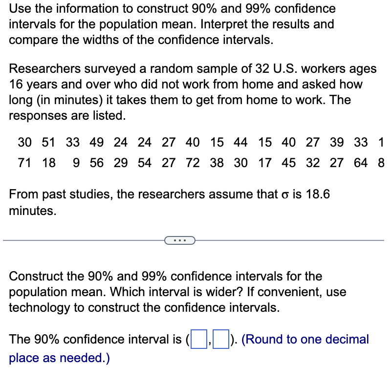 Solved by an EXPERT Use the information to construct \( 90 \% \) ﻿and | Chegg.com
