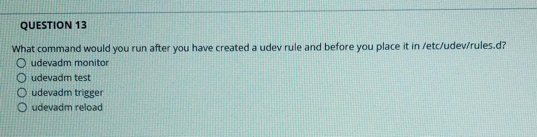 Solved What command would you run after you have created a | Chegg.com