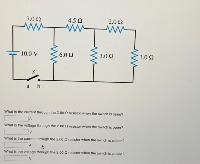 Solved What is the current through the 2.00Ω resistor when | Chegg.com