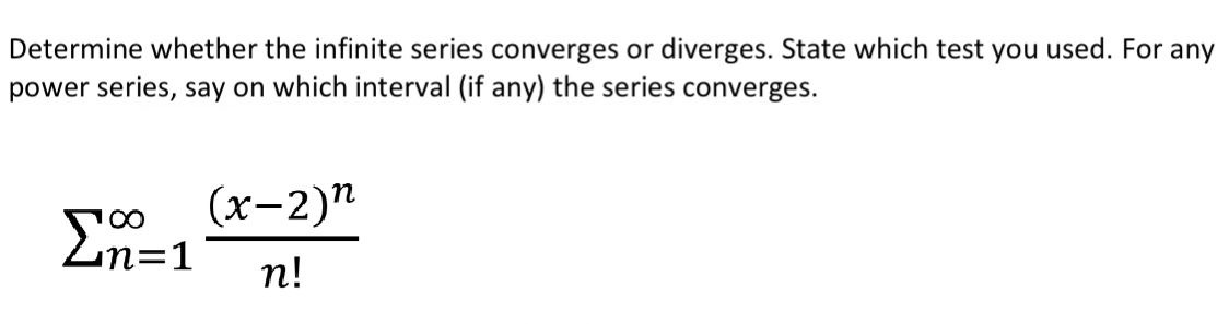 Solved Determine whether the infinite series converges or | Chegg.com