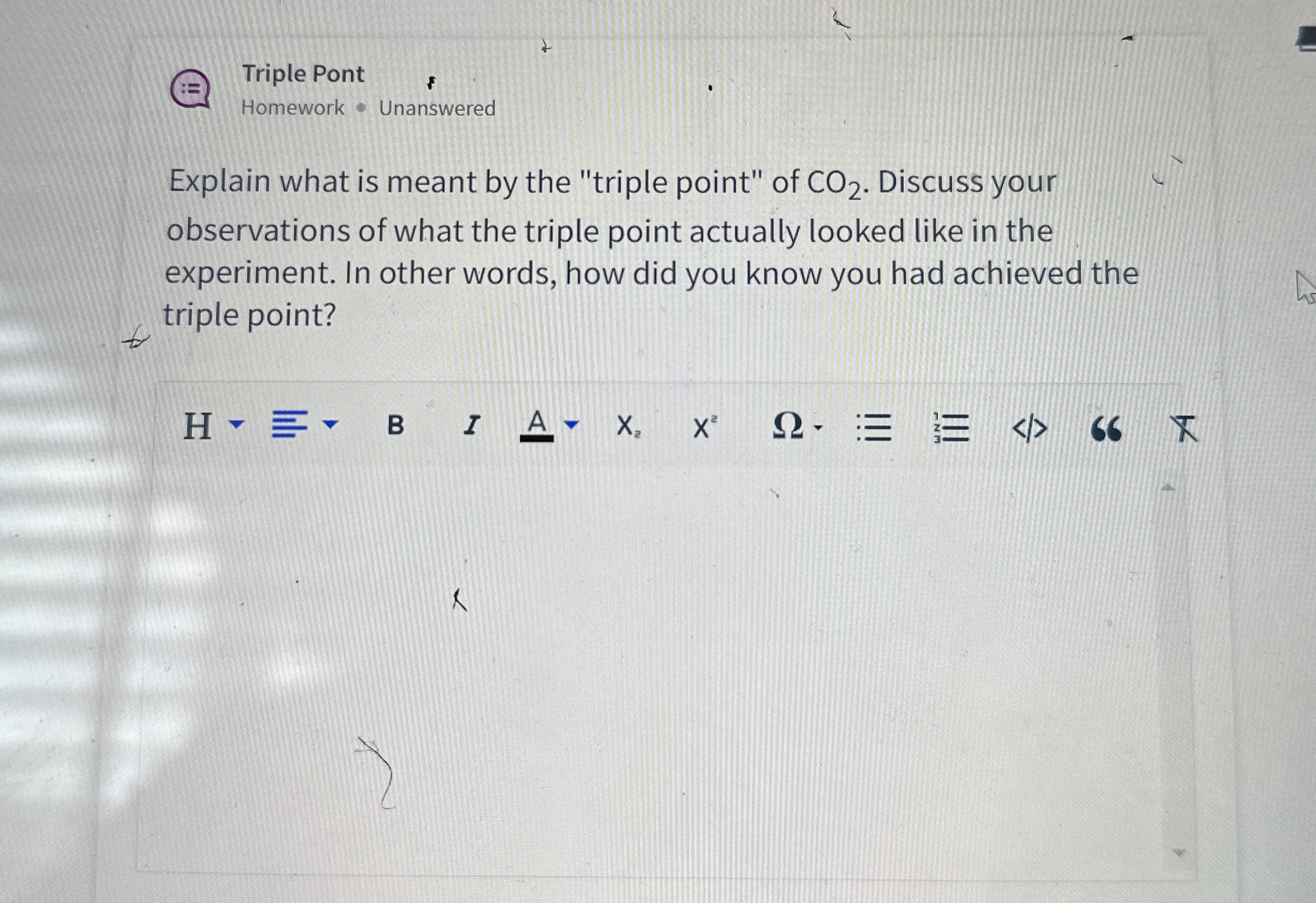 Solved Triple PontHomework * ﻿UnansweredExplain what is | Chegg.com