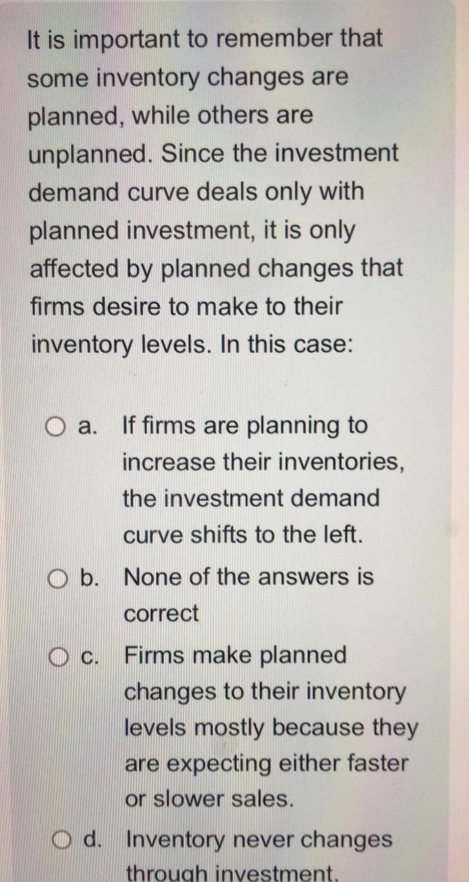 Solved It is important to remember that some inventory | Chegg.com