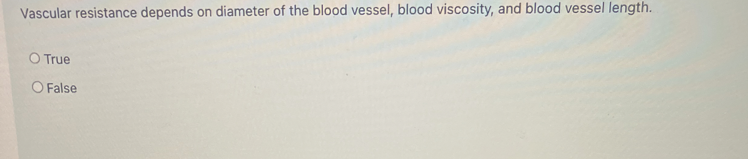 Solved Vascular resistance depends on diameter of the blood | Chegg.com