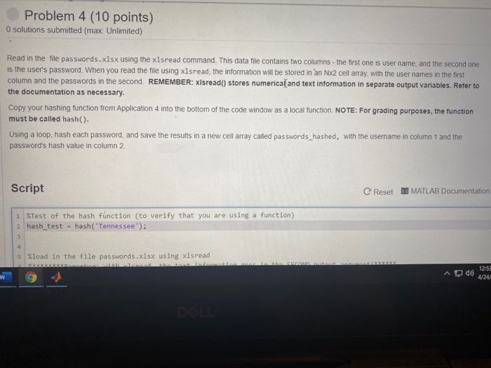 Solved Problem 4 (10 points) O solutions submitted (max: | Chegg.com