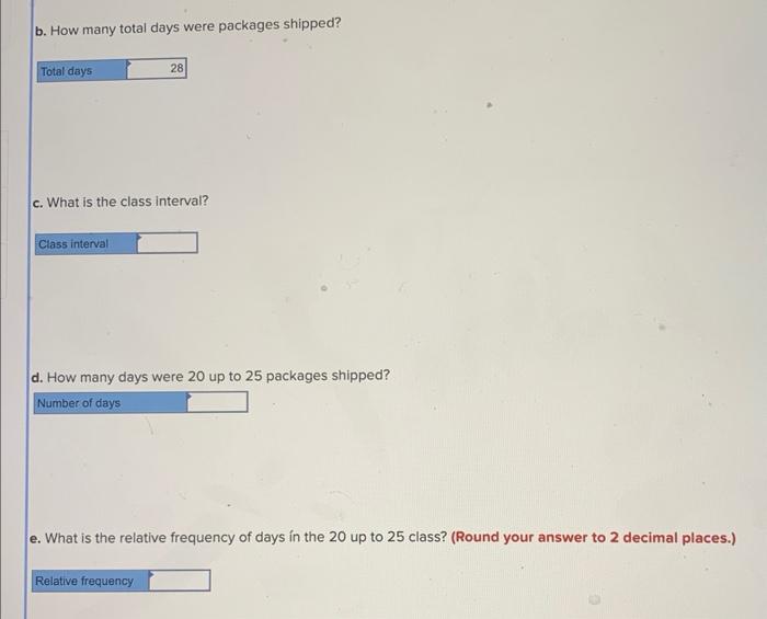 class shows that there were 5 days when the number of | Chegg.com