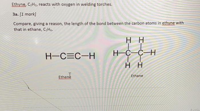 Solved Ethyne, C2Hz, reacts with oxygen in welding torches. | Chegg.com