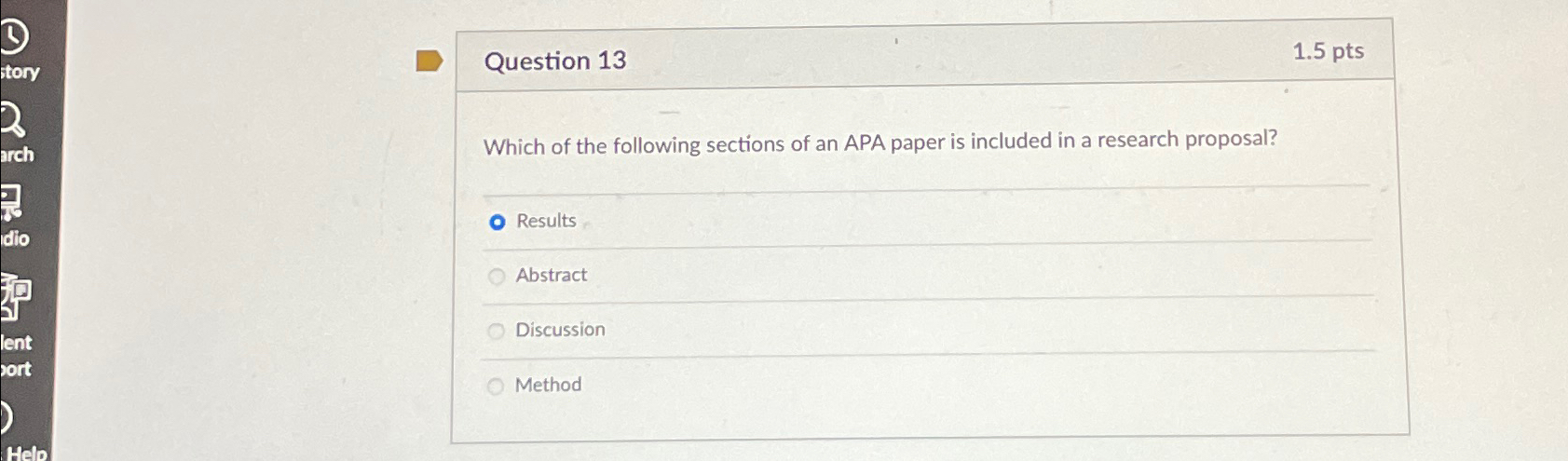Solved Question 131.5ptsWhich of the following sections of | Chegg.com