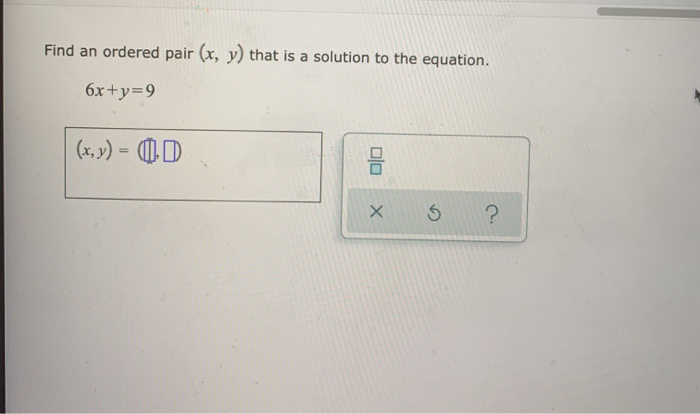 Solved Find an ordered pair (x, y) that is a solution to the | Chegg.com