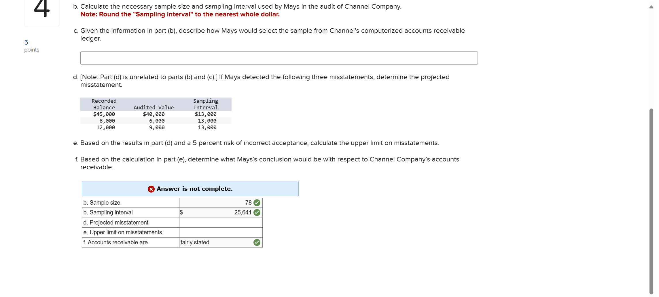 b. ﻿Calculate the necessary sample size and sampling | Chegg.com