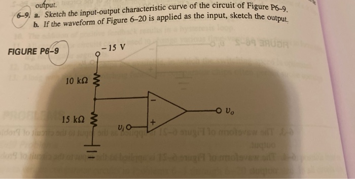 Solved output. 6-9. a. Sketch the input-output | Chegg.com