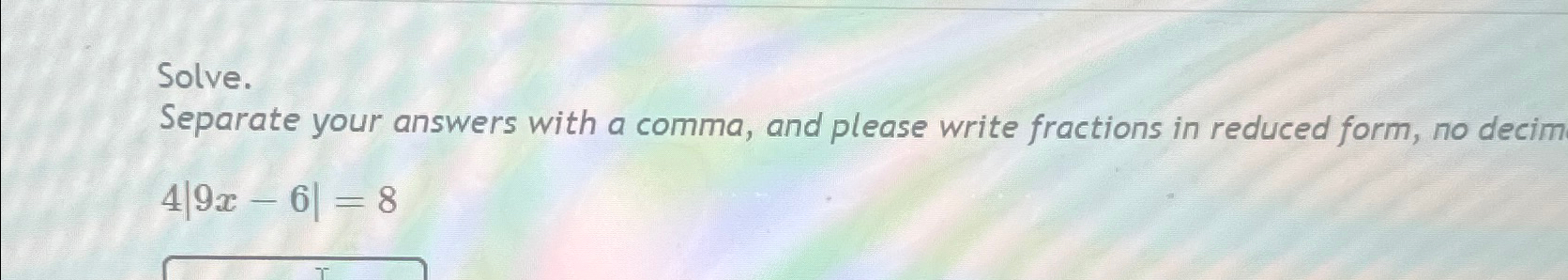 Solved Solve.Separate your answers with a comma, and please | Chegg.com