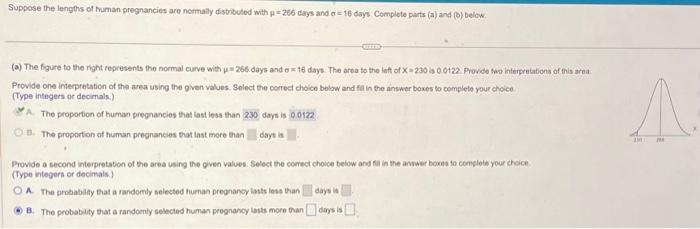 Solved Suppose the lengths of muman pregnancies are notmally | Chegg.com