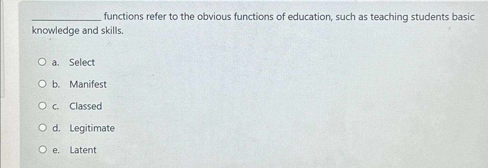 functions refer to the obvious functions of | Chegg.com functions refer to the obvious functions of | Chegg.com