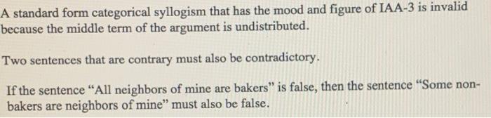 A standard form categorical syllogism that has the | Chegg.com