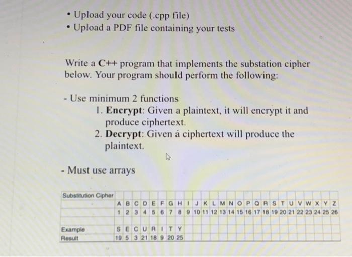 Solved - Upload your code (.cpp file) - Upload a PDF file | Chegg.com