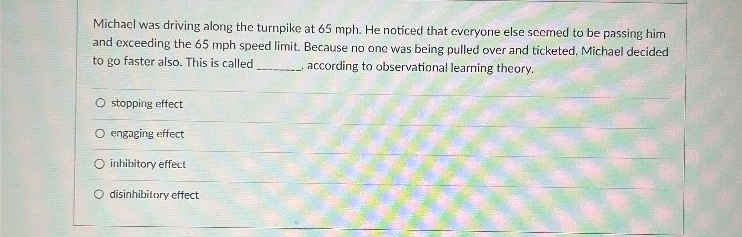 Solved Michael was driving along the turnpike at 65mph. ﻿He | Chegg.com