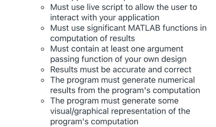 Solved Matlab Livescript Ive Been Trying To Make A Program 