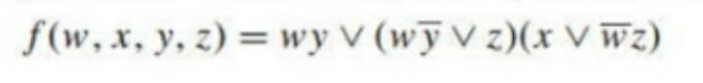 Solved Find the disjunctive normal form and the sum of the | Chegg.com