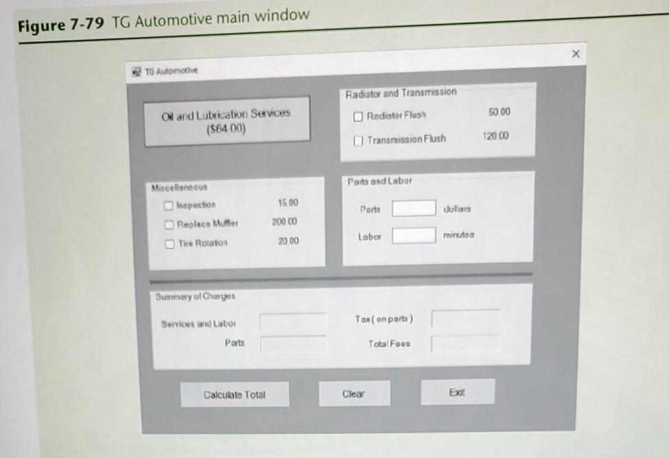 Solved 6. TG Automotive with Dialog Window In Chapter 6, | Chegg.com Solved 6. TG Automotive with Dialog Window In Chapter 6, | Chegg.com