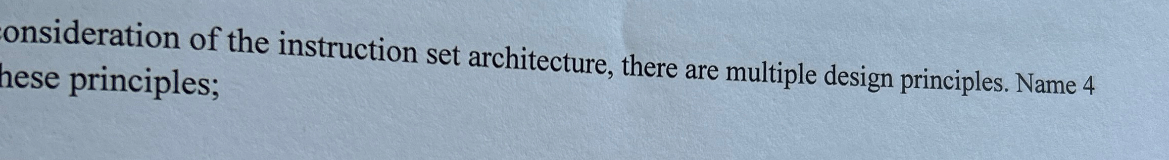 Solved onsideration of the instruction set architecture, | Chegg.com