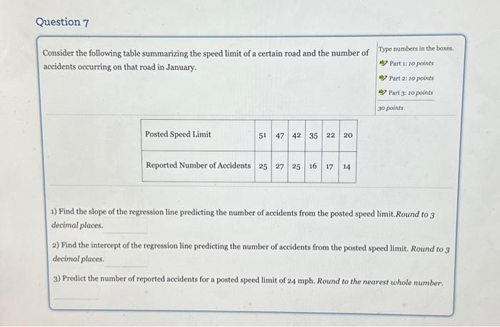 Solved Consider the following: Type numbers in the boxes. | Chegg.com