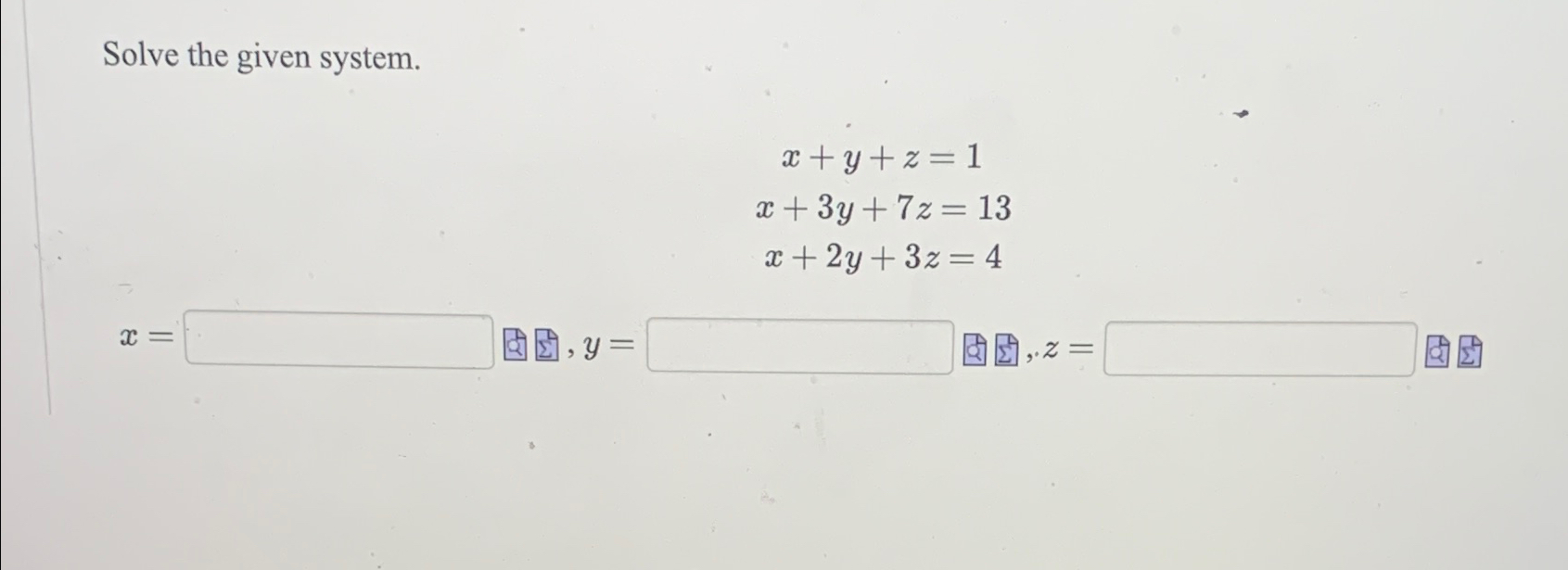 Solved Solve the given | Chegg.com