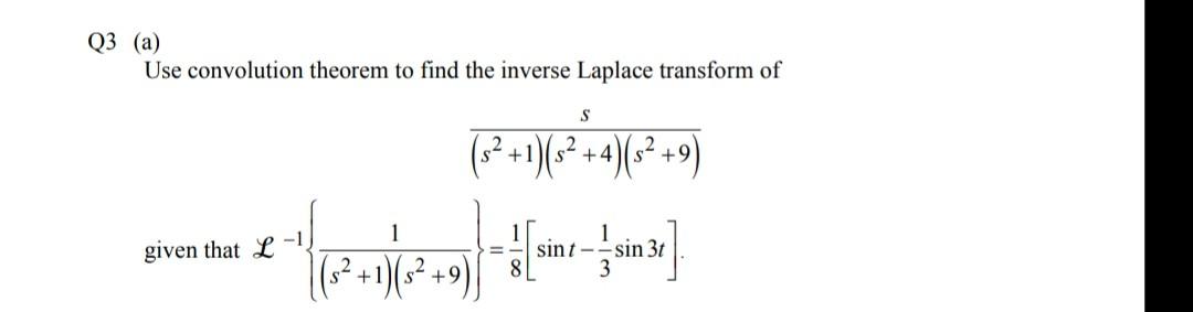 Solved Convolution Theorem