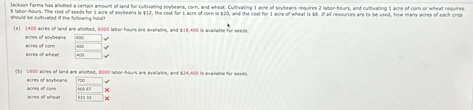 Solved should be cultivated if the following hold?(a) 1400 | Chegg.com