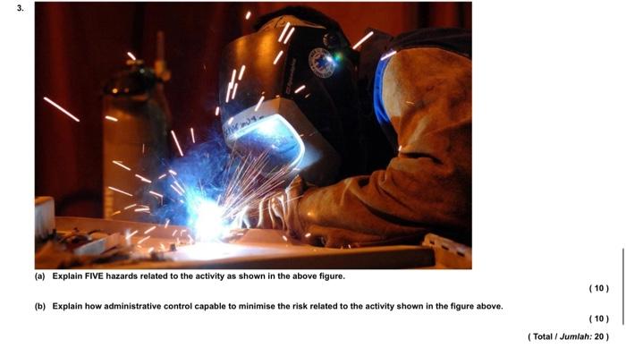 Solved (a) Explain FIVE hazards related to the activity as | Chegg.com