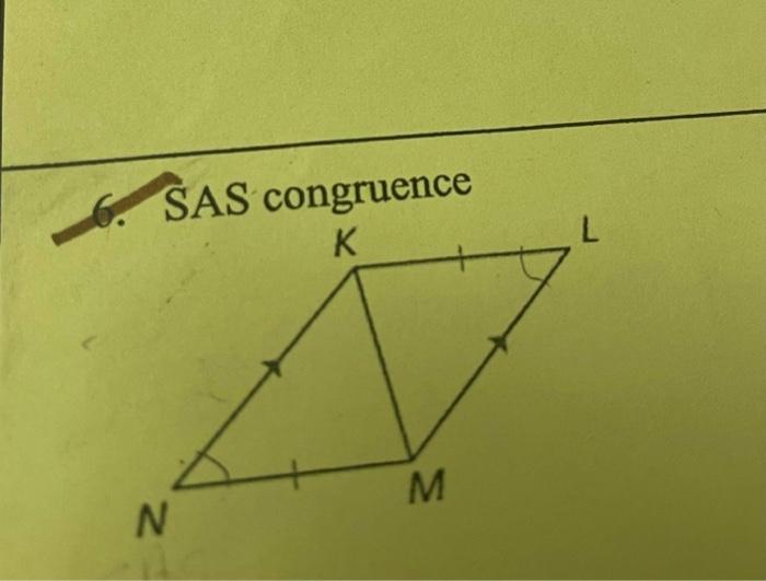 Solved SAS congruence 5. HL congruence ASA congruence | Chegg.com
