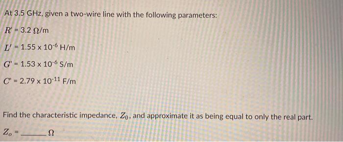 Solved A lossless microstrip line uses a 1-mm wide | Chegg.com