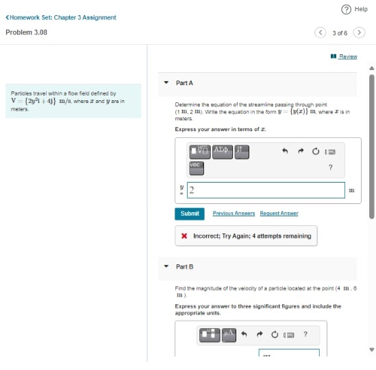 Solved Particles travel wthin a flow feld defined | Chegg.com