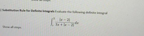Solved =] Substitution Rule for Definite Integrals Evaluate | Chegg.com