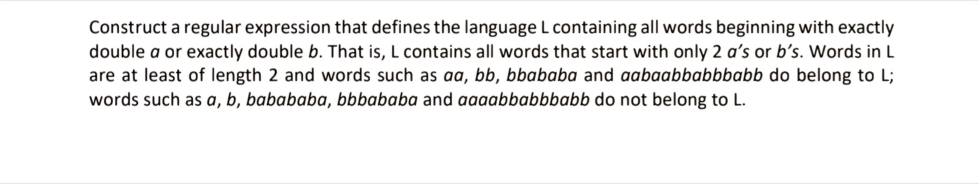 Solved Construct a regular expression that defines the | Chegg.com