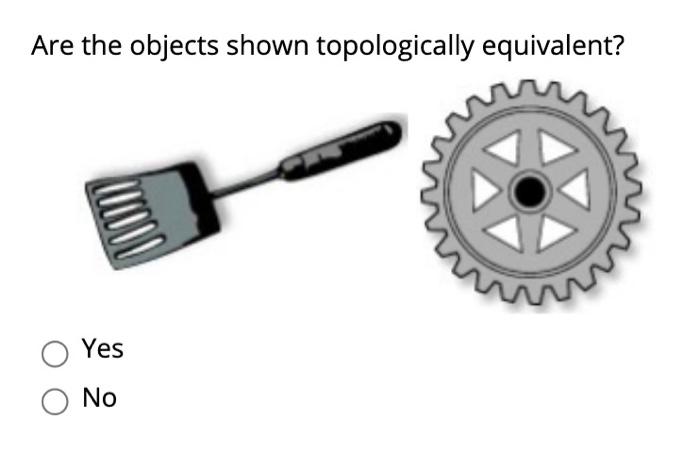 Solved Are the objects shown topologically equivalent? Yes | Chegg.com