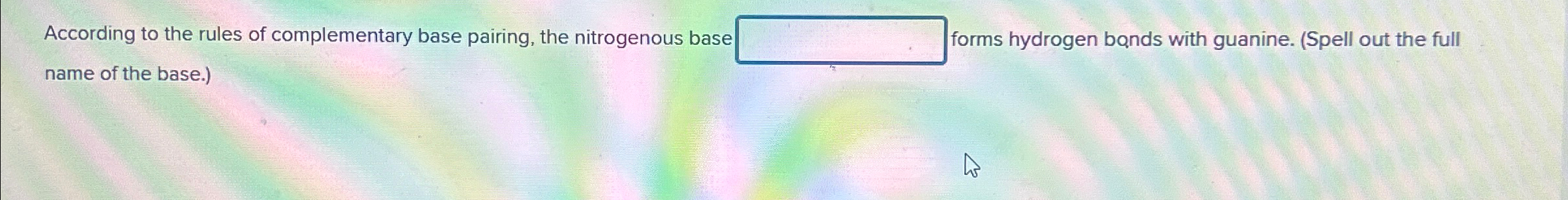 Solved According to the rules of complementary base pairing, | Chegg.com
