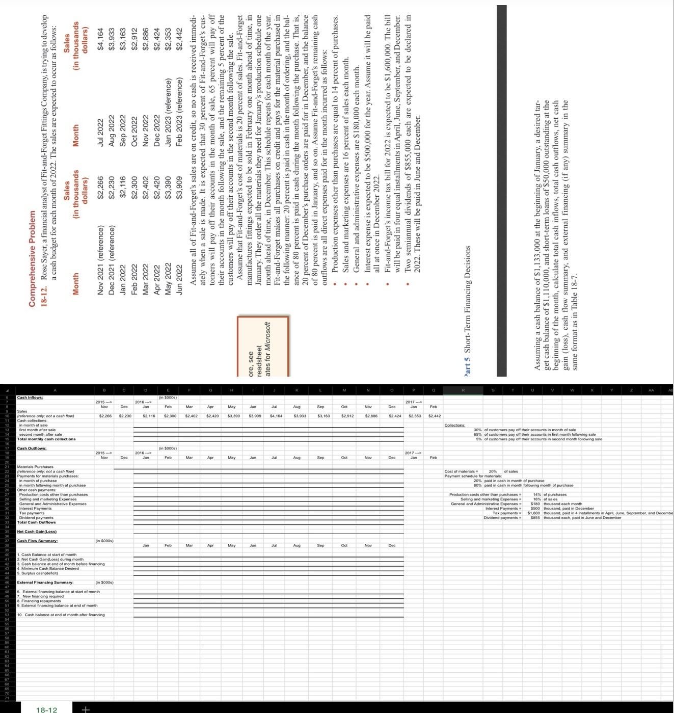 Solved Comprehensive Problem18-12. ﻿Rose Sayer, a financial | Chegg.com