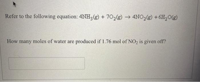 Solved Refer to the following equation: 4NH3(g) + 702(g) → | Chegg.com