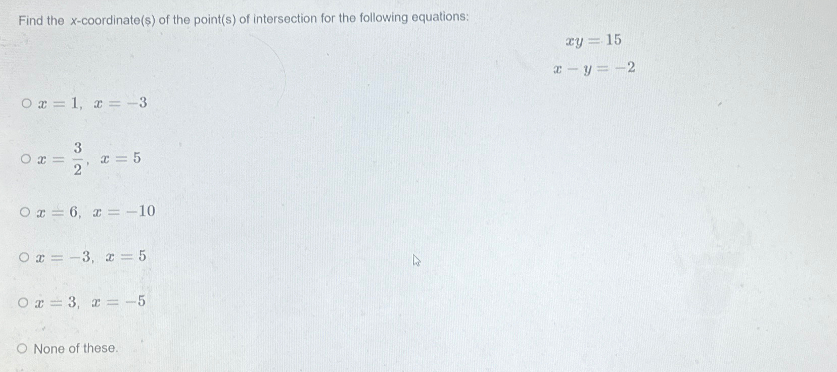 Solved Find the x-coordinate(s) ﻿of the point(s) ﻿of | Chegg.com