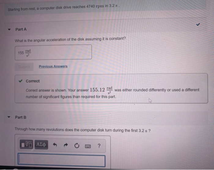 Solved Starting from rest, a computer disk drive reaches | Chegg.com